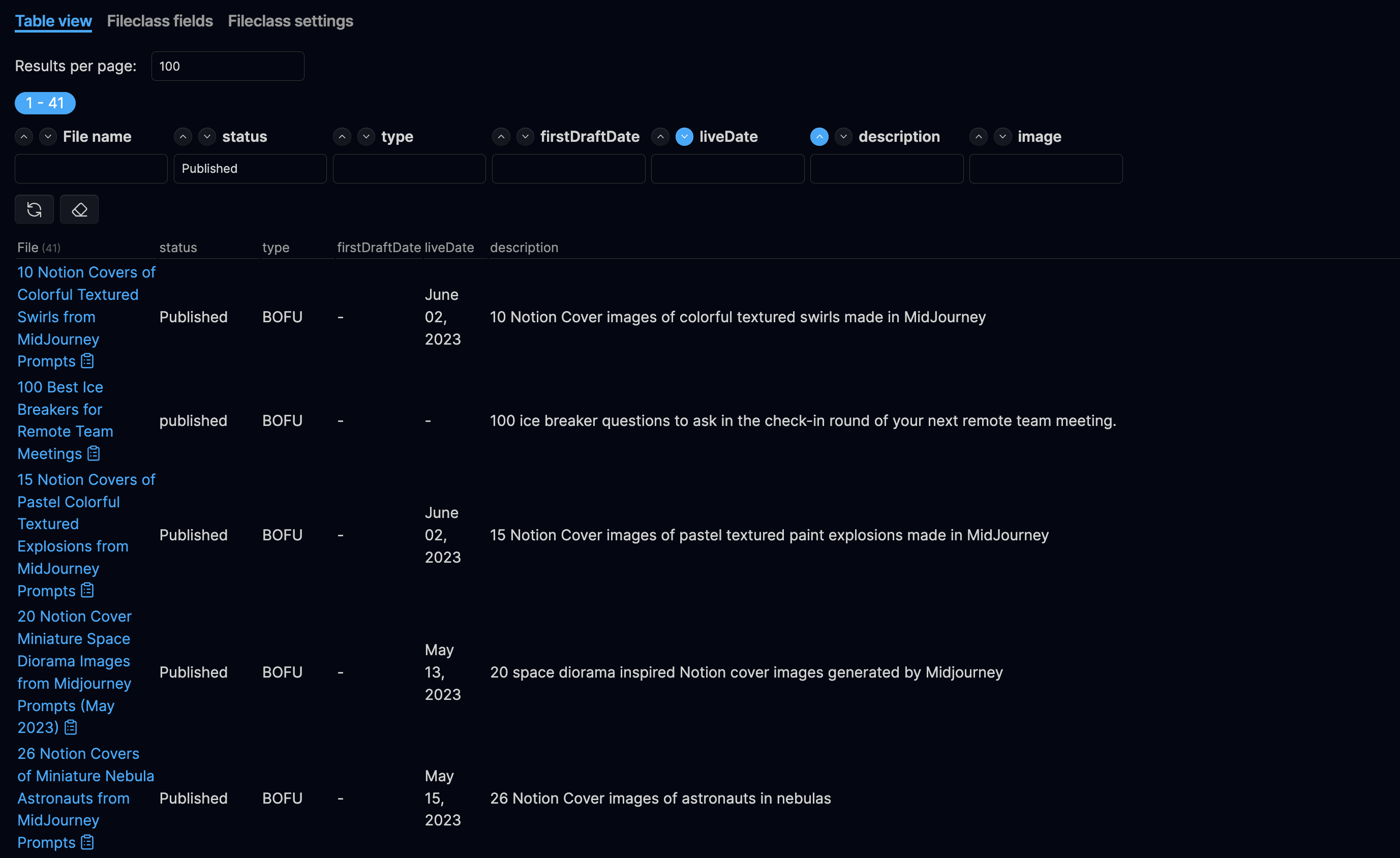 Metadata Menu Metadata Menu